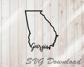 Georgia State Outline Svg - Etsy