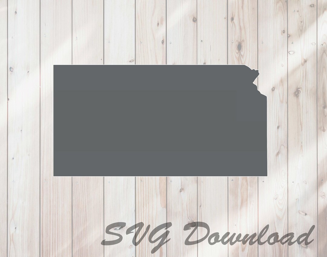 Kansas Shape State Template SVG Instant Download / Vinyl & - Etsy
