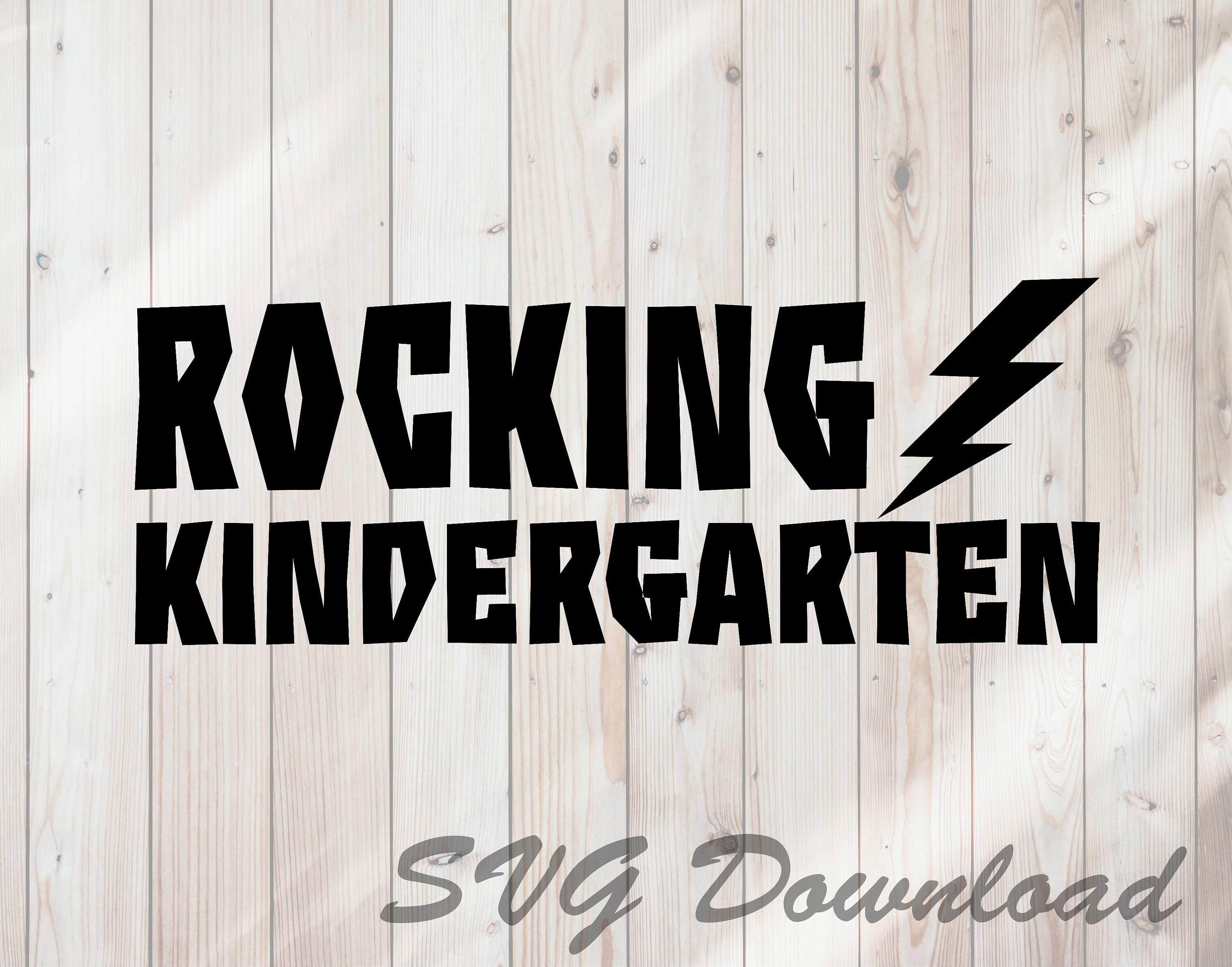 Rocking Kindergarten SVG Lightning Bolt SVG Instant Download | Etsy