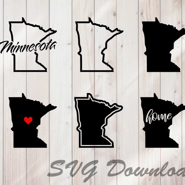 Minnesota State Svg - Etsy