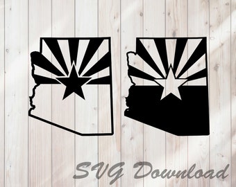 Arizona State Flag Svg - Etsy