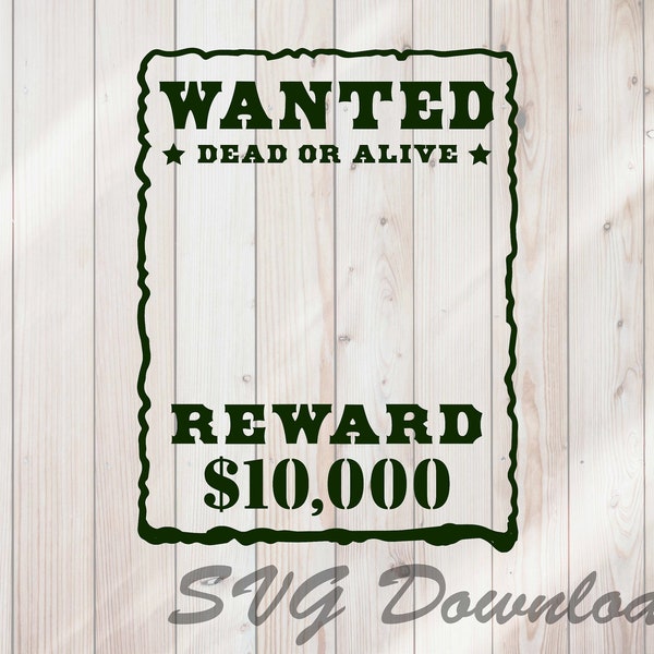 Wanted Poster Digital Template - Etsy