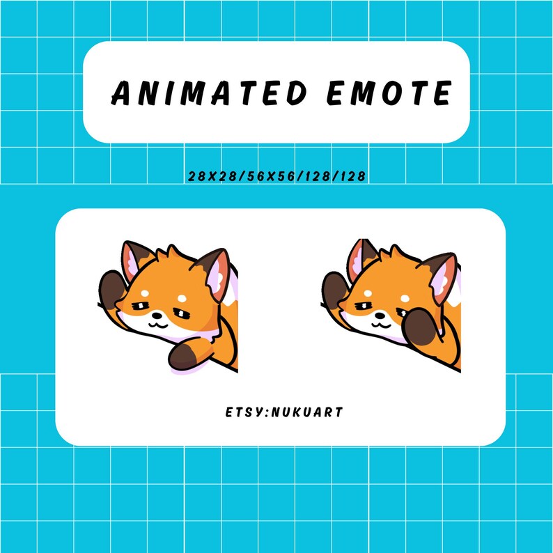 Animated Emote Cute Fox Bongo. - Etsy