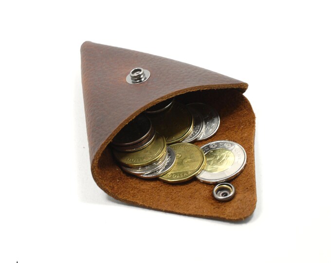 Leather Pouch • Change Pouch • Earpod Case • Rustic Brown Leather Coin ...