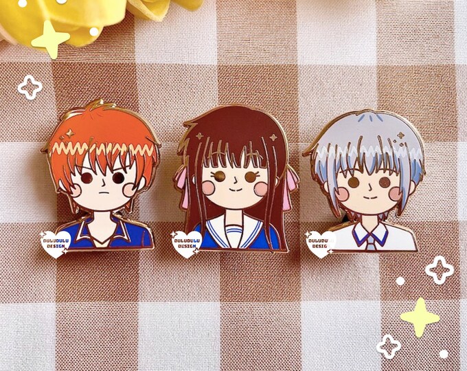 CUTE enamel pins stickers & shoujo anime designs by duluduludesign