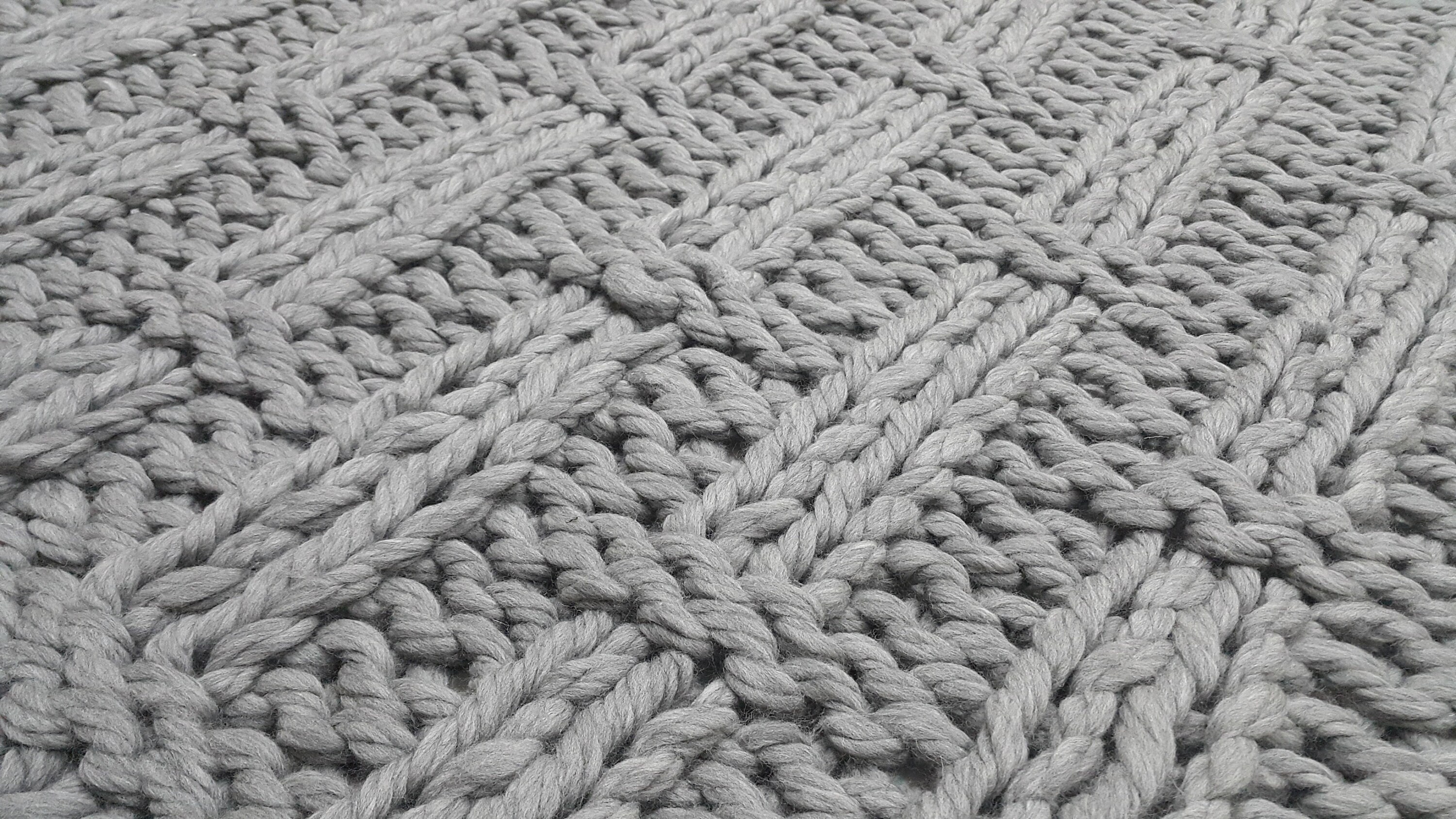 Chunky Knit Blanket Gray From Bulky Wool Knitted Throw | Etsy