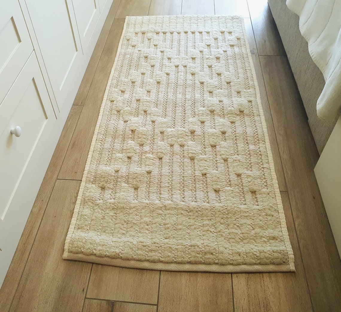 Wool Rug White Bedside Wool Rug Fluffy Rug Small Wool Rug - Etsy