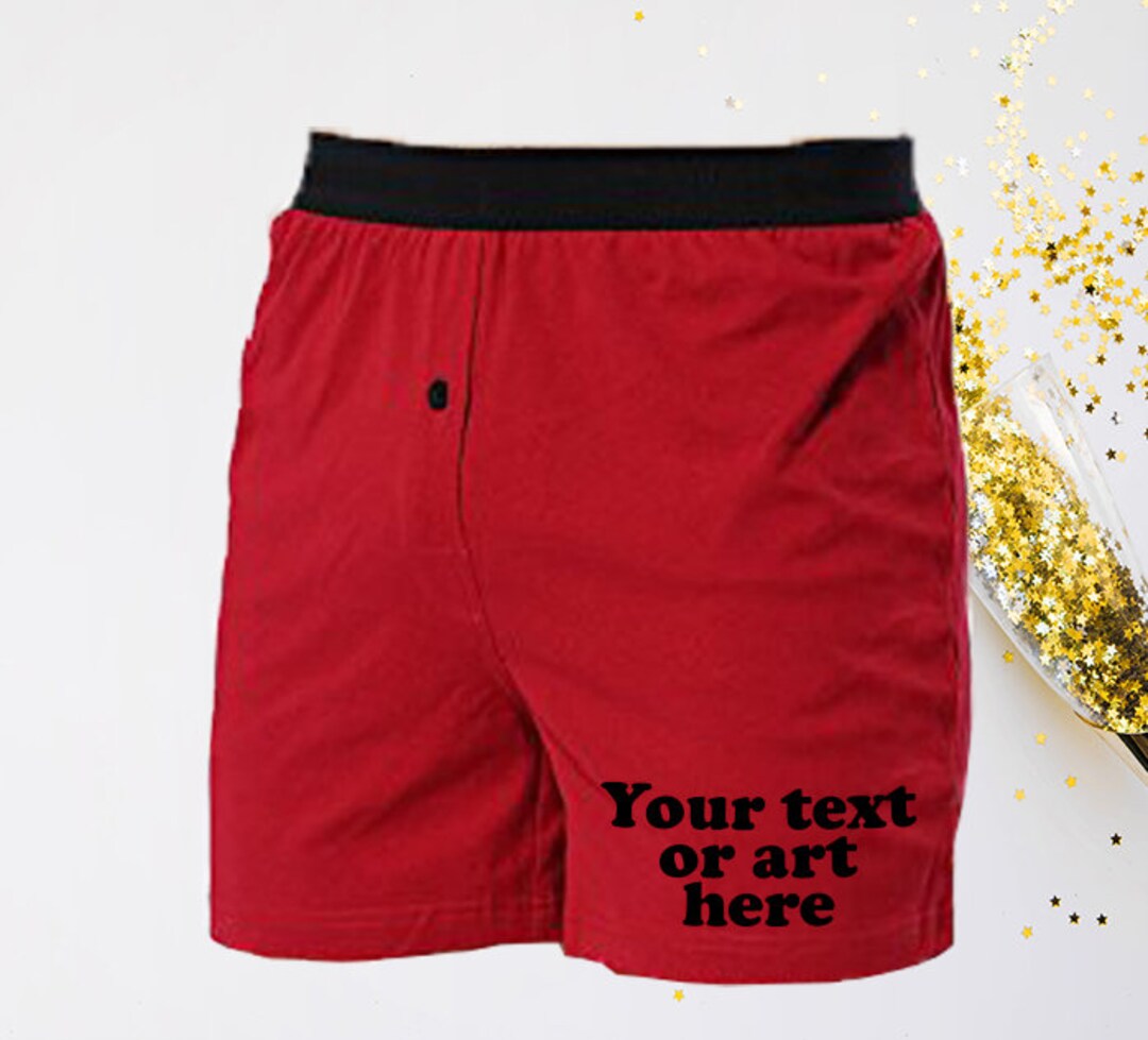 Red Custom Text Boxers, Valentine's Day Gift - Etsy