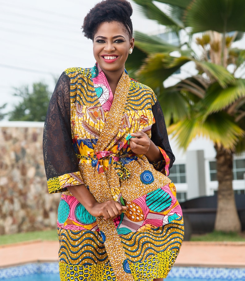 African Print Patchwork Robe Ankara Patchwork Robe and - Etsy