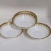 Hitkari Bone China Gold Border Black Dot Gold Scrolls 4 Fruit/dessert ...