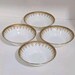 Hitkari Bone China Gold Border Black Dot Gold Scrolls 4 Fruit/dessert ...