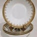 Hitkari Bone China Gold Border Black Dot Gold Scrolls 4 Fruit/dessert ...