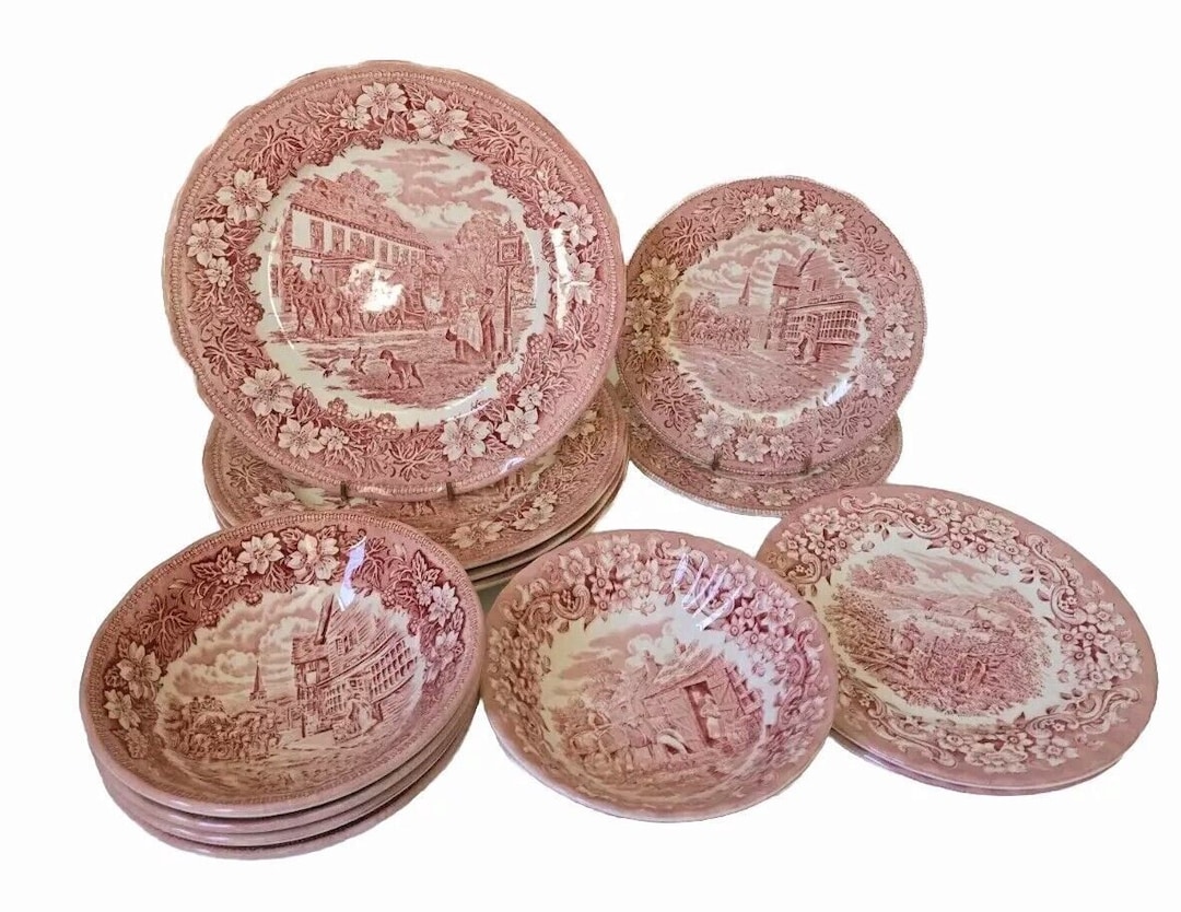 Vintage Royal Tudor Wear Staffordshire & Red River England 14 PC ...