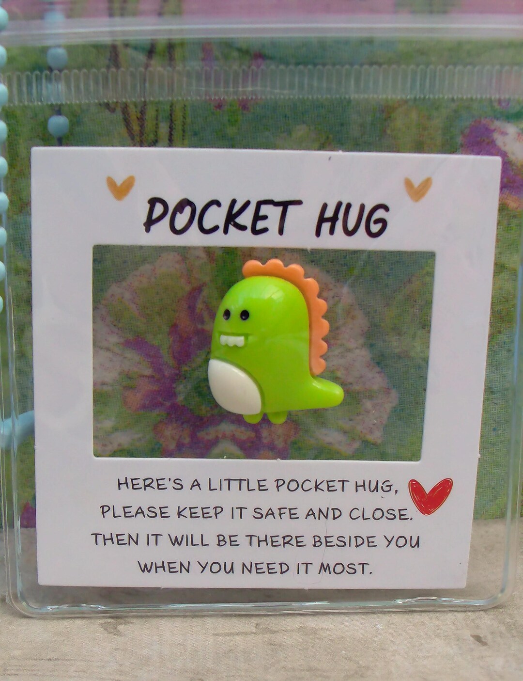 Pocket Hug Dinosaur: Handmade Resin Comfort Token With Message - Etsy