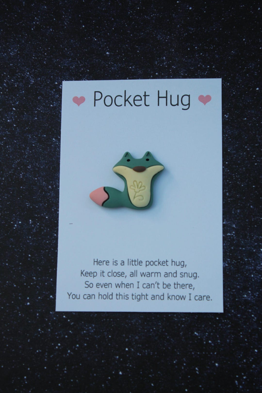 Pocket Hug Fox - Foxy Love Token, Valentines Day Gift, A Heartfelt ...