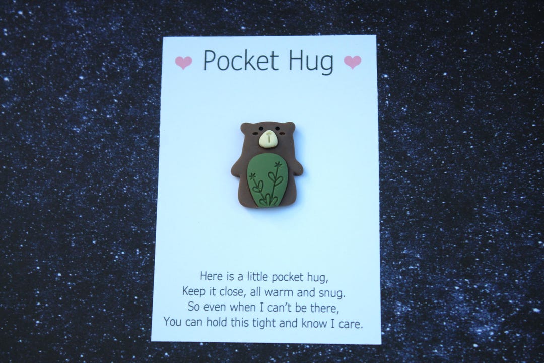 Pocket Hug Bear - Bear Love Token, Valentines Day Gift, A Heartfelt ...