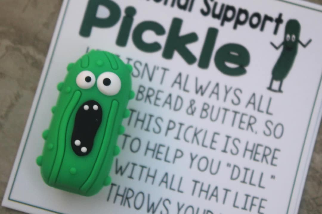Emotional Support Pickle - Pickle Love Token, Pocket Hug, A Heartfelt ...