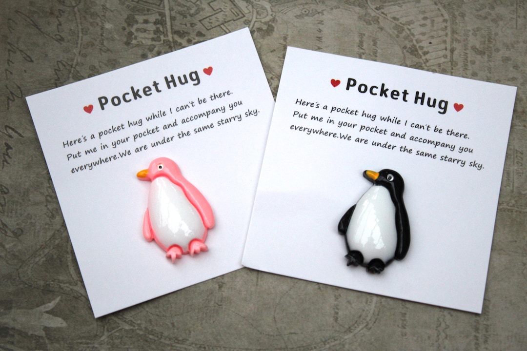 Pocket Hug Penguin - Penguin Love Token, Valentines Day Gift, A ...