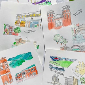 University of Florida Campus Art UF Campus Art Watercolor Painting - Etsy