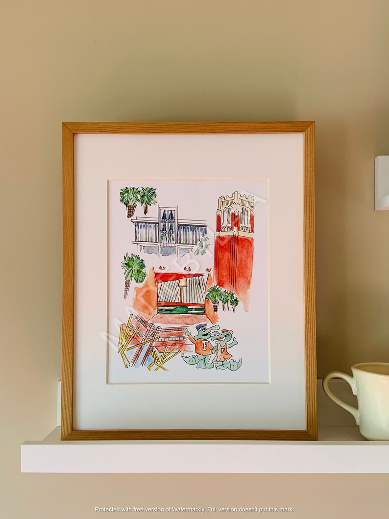 University of Florida Campus Art UF - Etsy