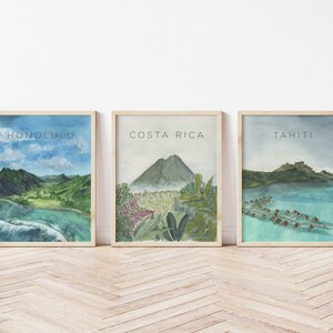 Tahiti, French Polynesia Art Print, Island Wall Art, Beach Home Decor ...