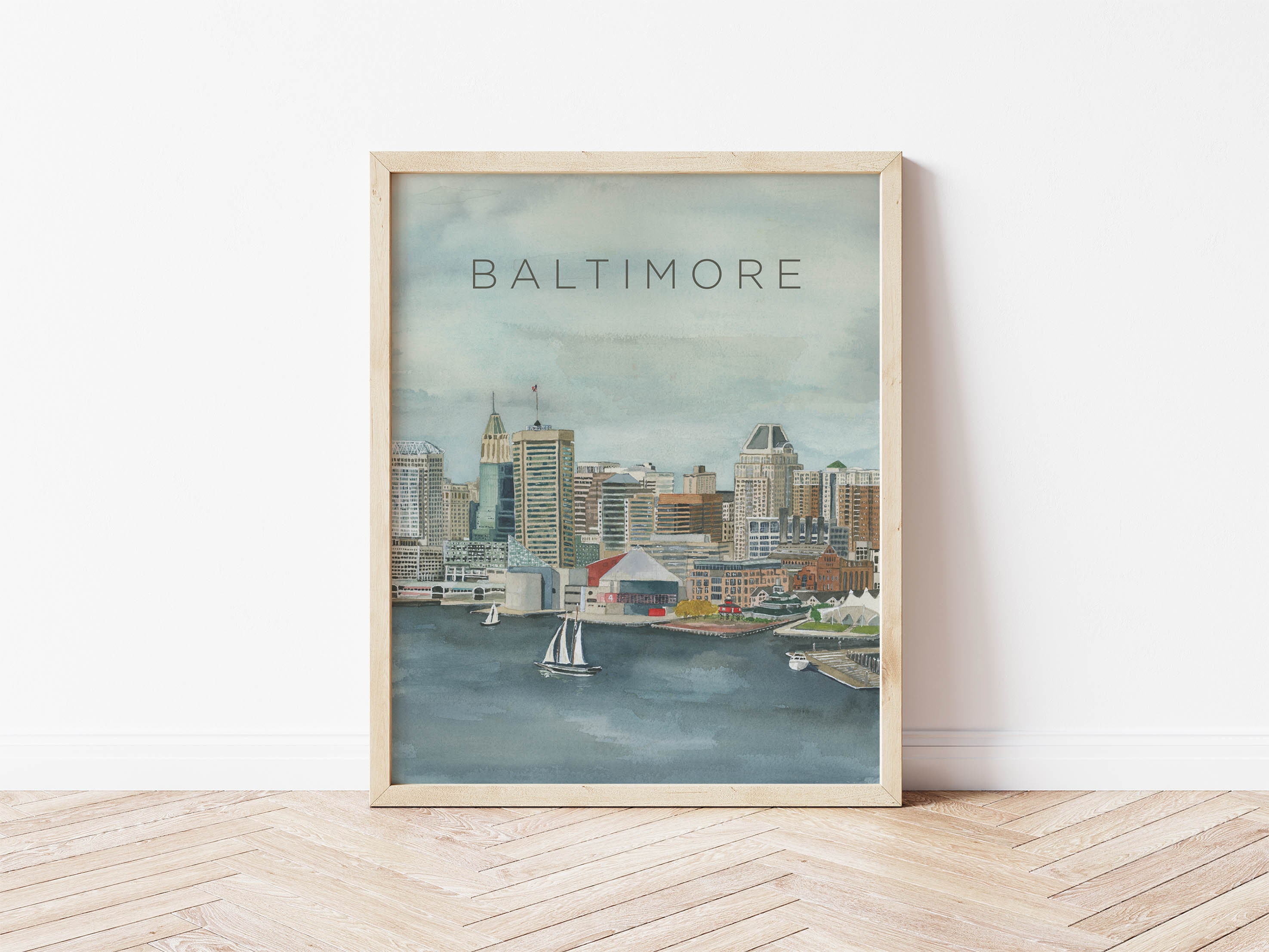 Baltimore Art Print Baltimore Skyline Wall Art Maryland Home - Etsy
