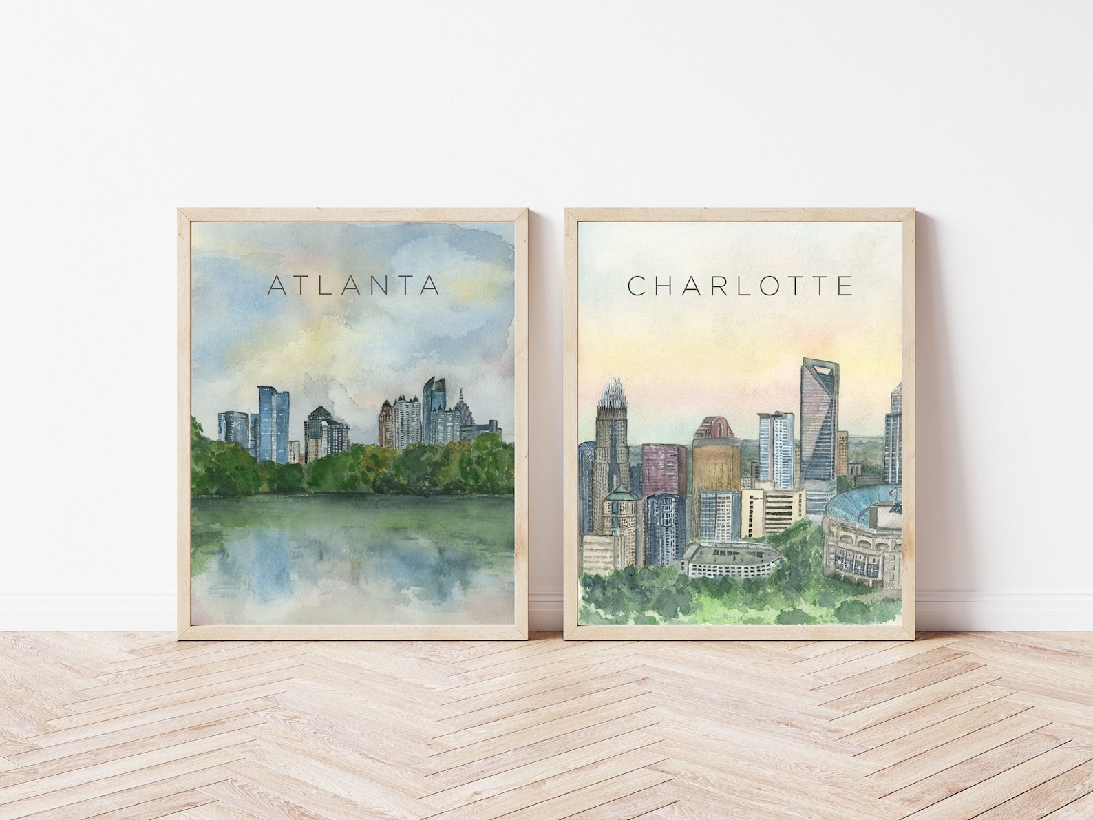 Atlanta Georgia Art Print Atlanta Skyline Wall Art and - Etsy