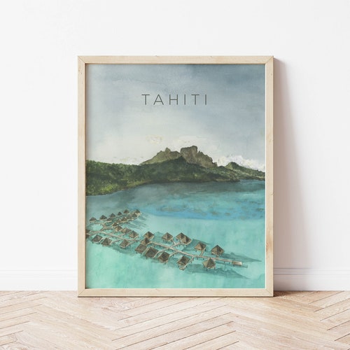 Tahiti French Polynesia Art Print Island Wall Art Beach - Etsy
