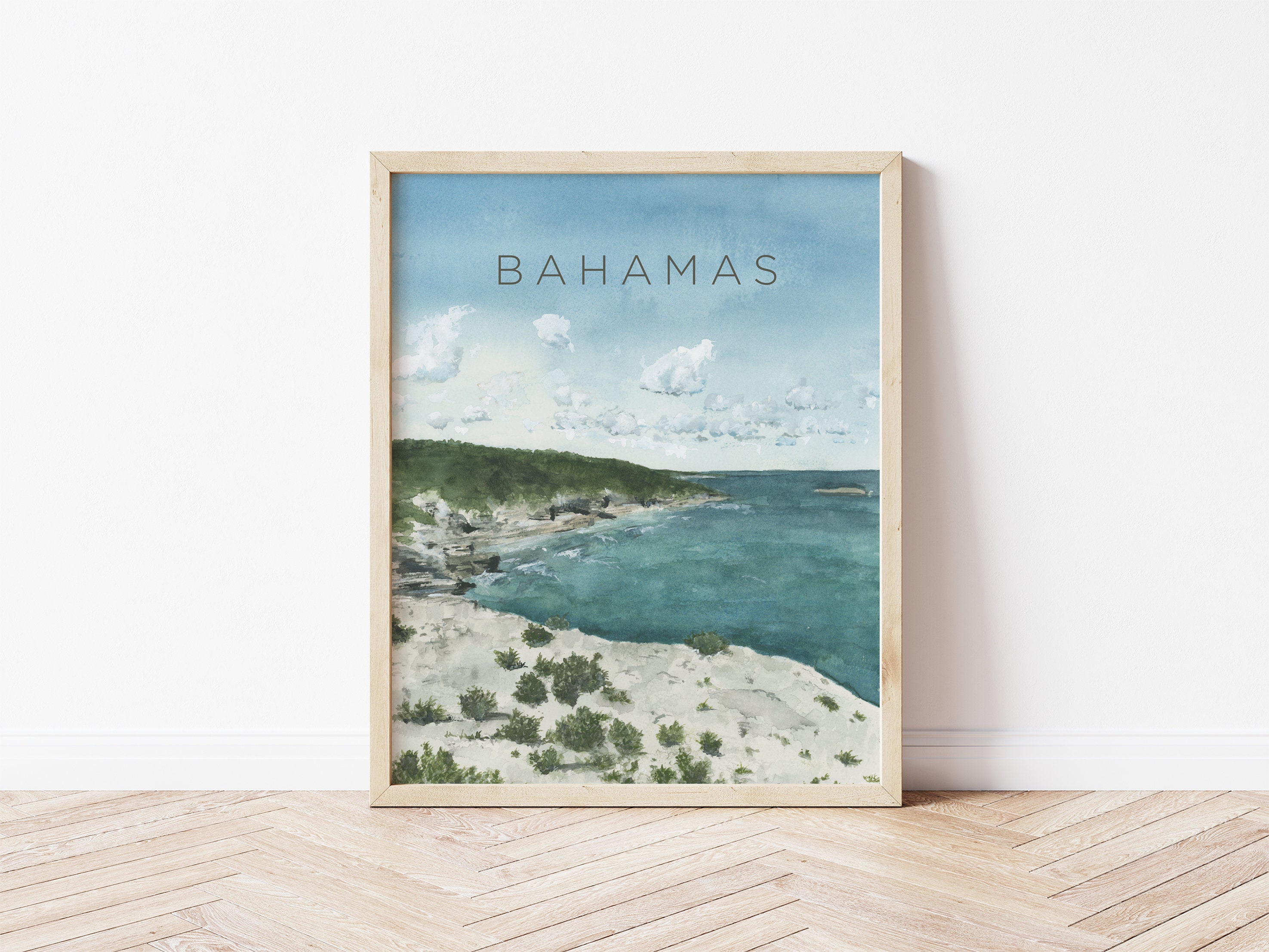 Bahamas Art Print, the Exumas, Bahamas Beach and Landscape Scene ...