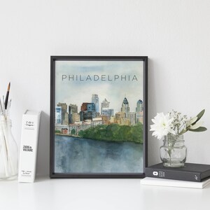 Philadelphia, Pennsylvania Art Print, Skyline Wall Art, Philly Dorm ...