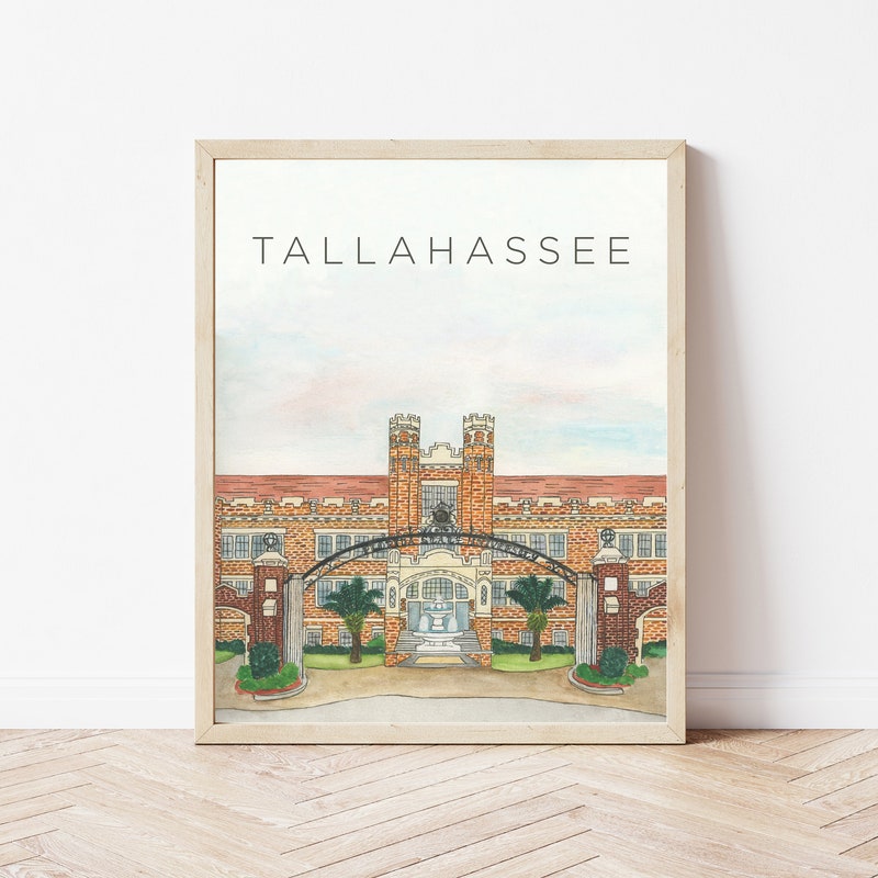 Fsu Watercolor Wall Decor - Etsy