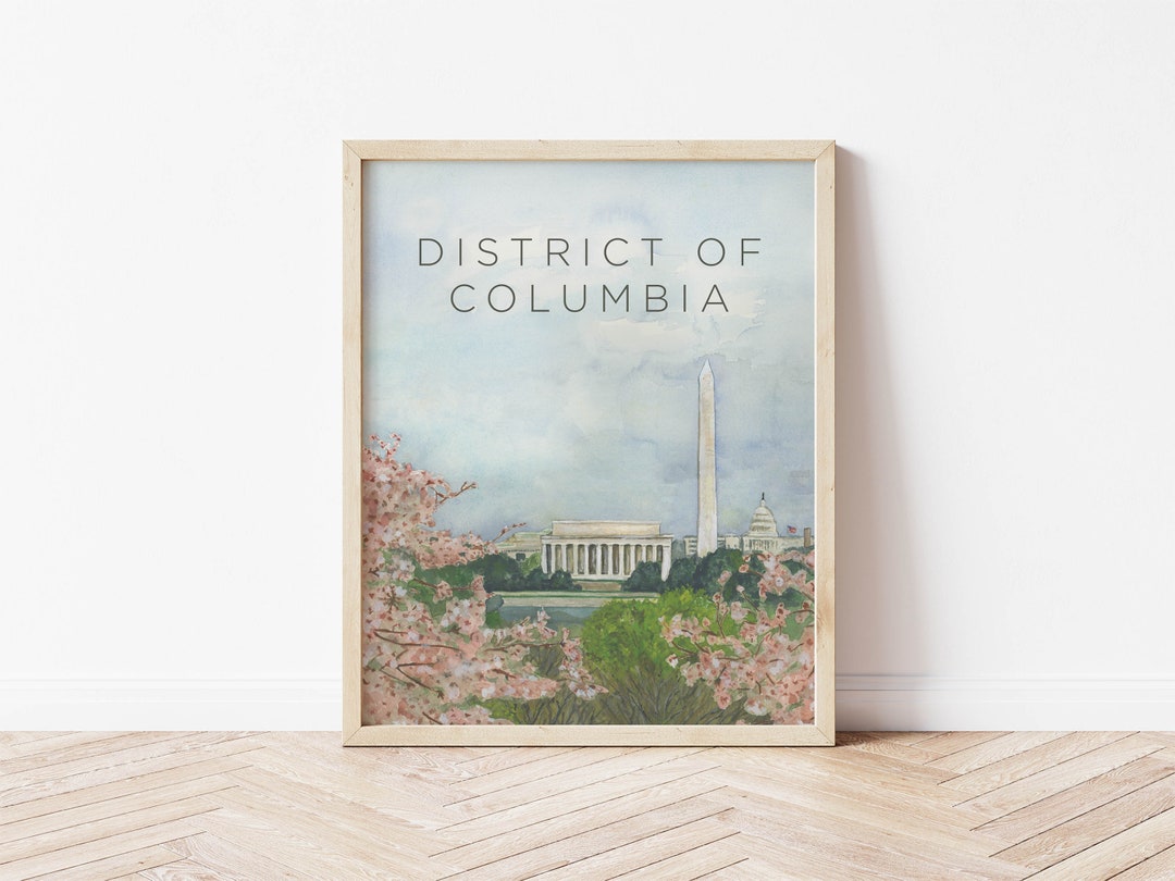 Washington D.C. Art Print, DC Wall Art, District of Columbia Decor ...