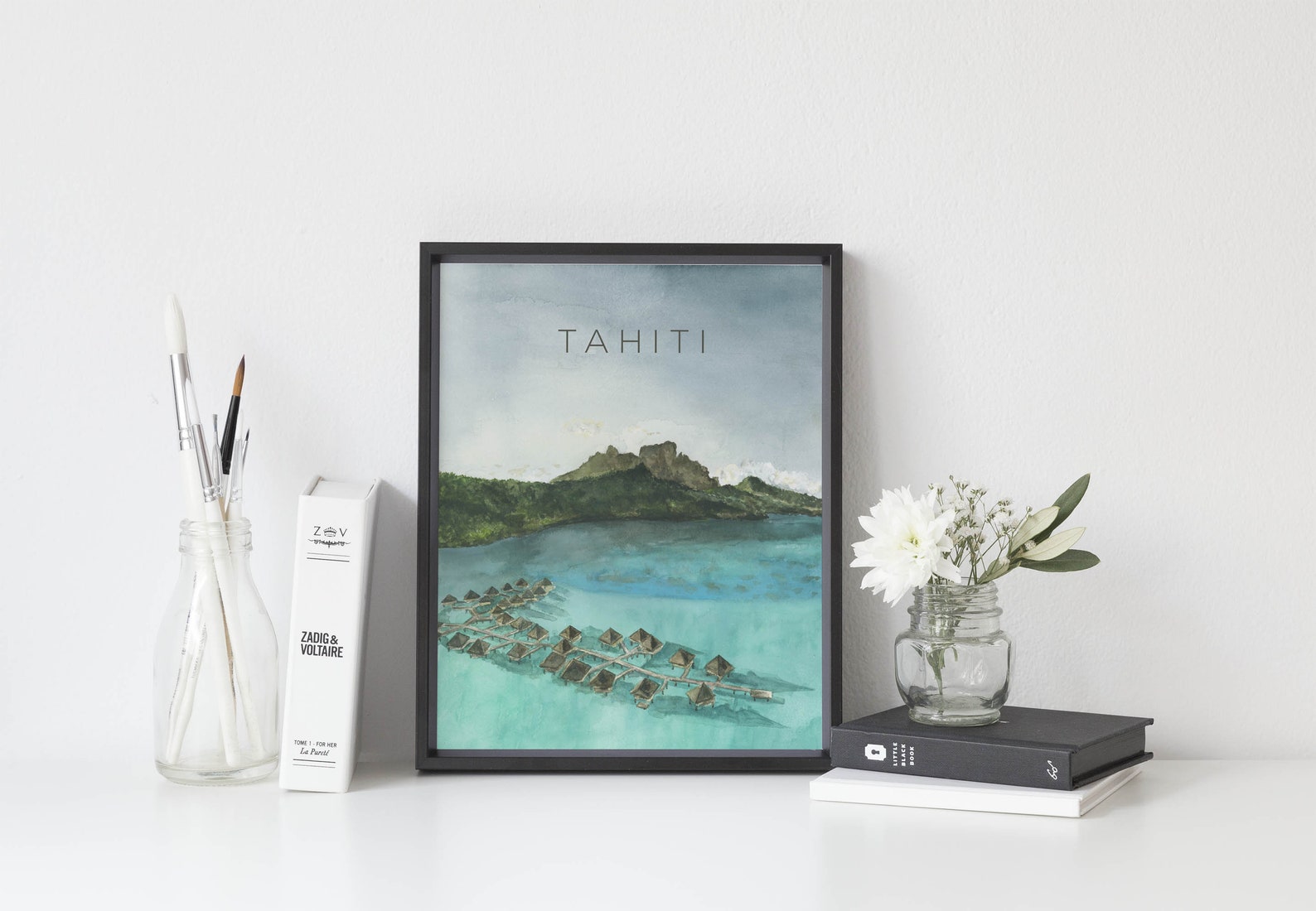 Tahiti French Polynesia Art Print Island Wall Art Beach | Etsy