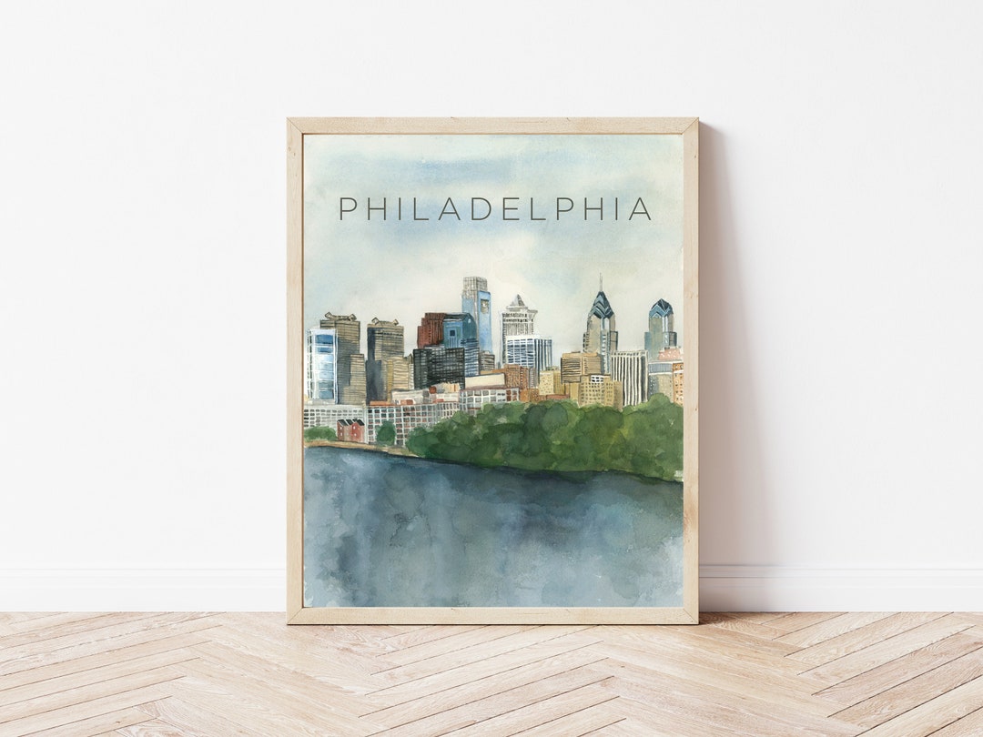 Philadelphia, Pennsylvania Art Print, Skyline Wall Art, Philly Dorm ...
