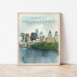 Philadelphia, Pennsylvania Art Print, Skyline Wall Art, Philly Dorm ...