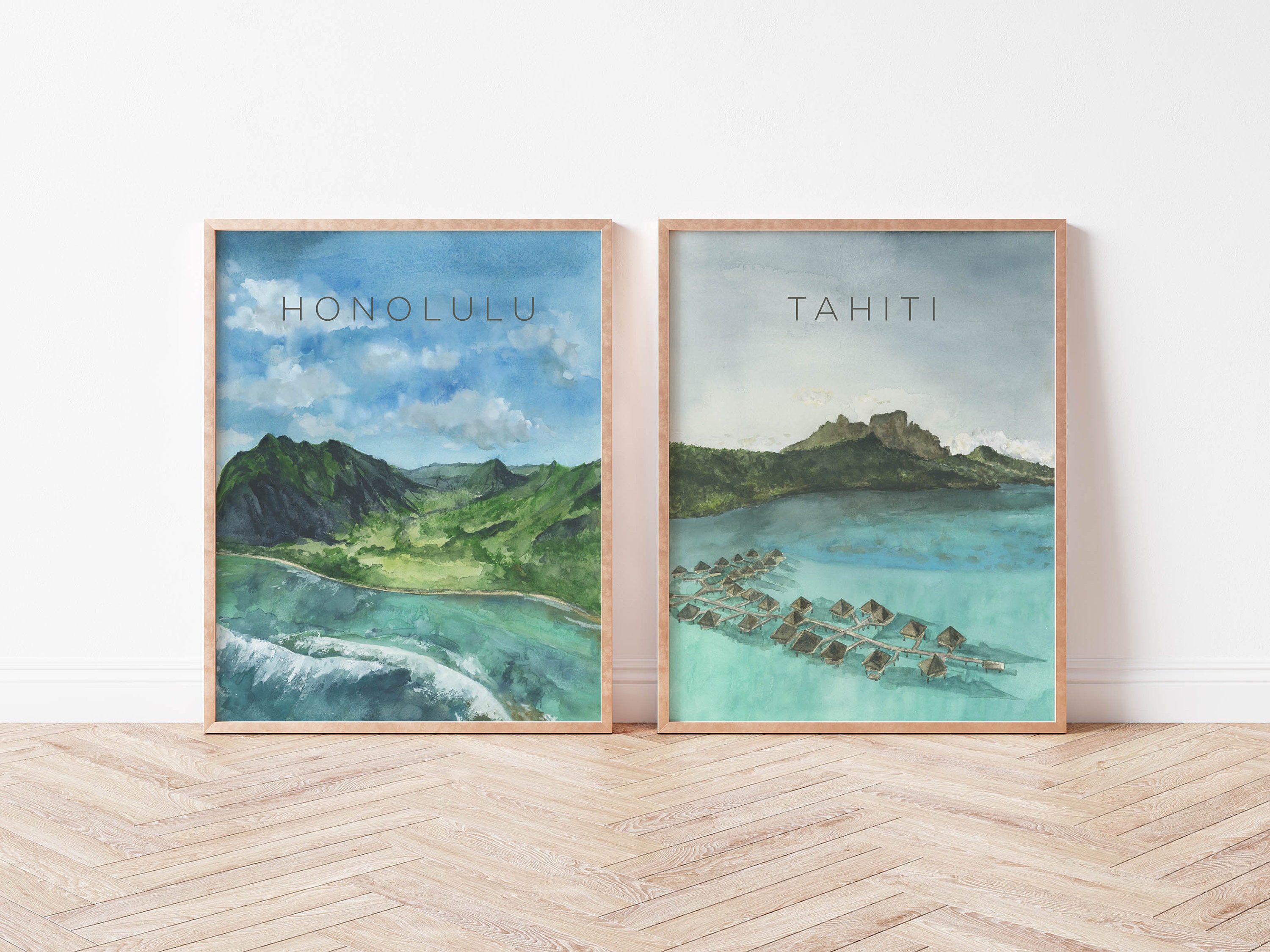 Tahiti French Polynesia Art Print Island Wall Art Beach | Etsy