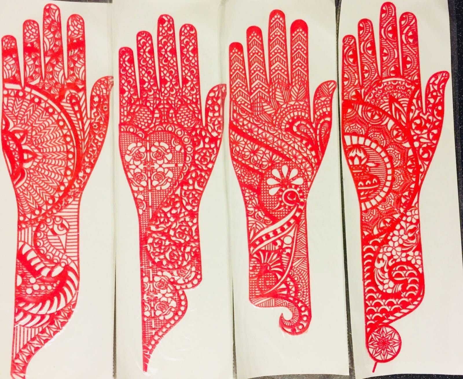 Henna MEHNDI STENCIL Long Hand Reusable Air Brush BODY Art Etsy