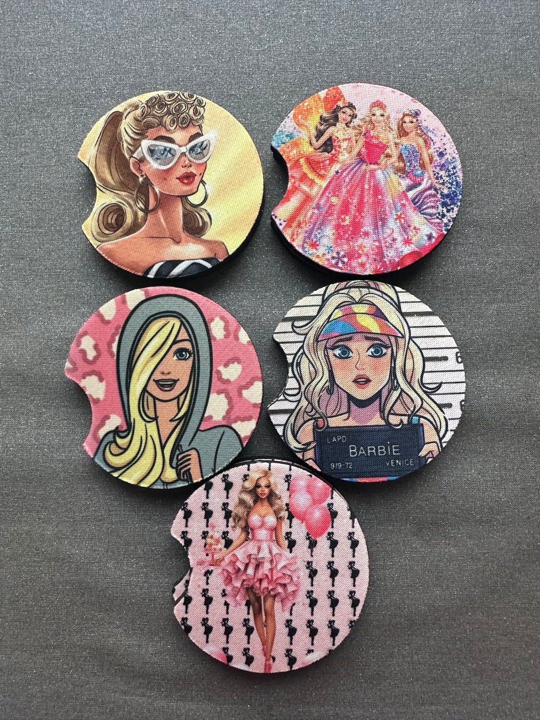 Barbie Style Sublimation Printed Car Coasters (set of 2) - Etsy