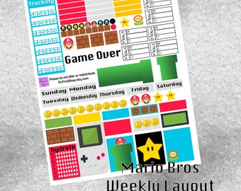 Super Mario Bros Digital Planner - Etsy