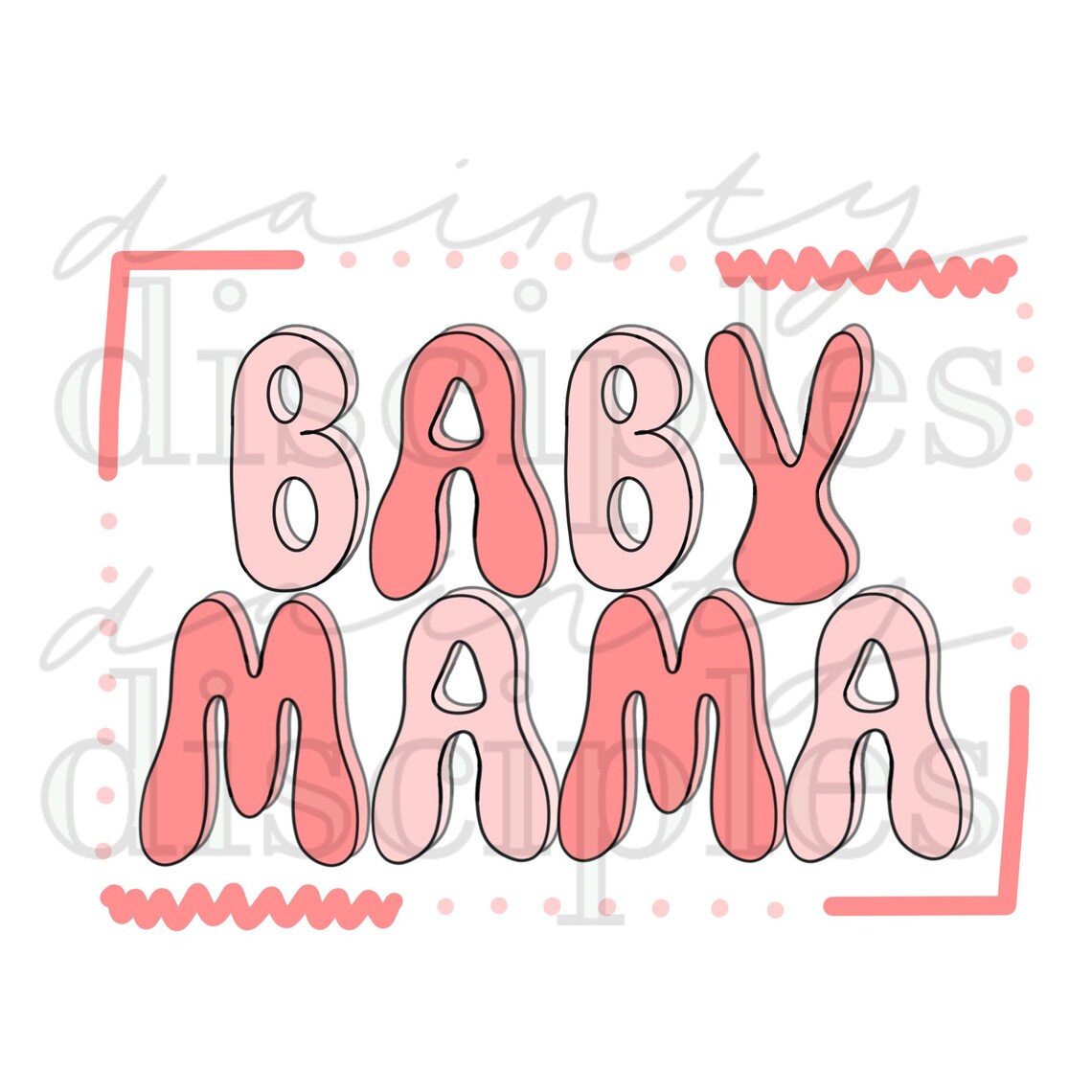 Pink Baby Mama, Sublimation, Dtf, Clipart - Etsy