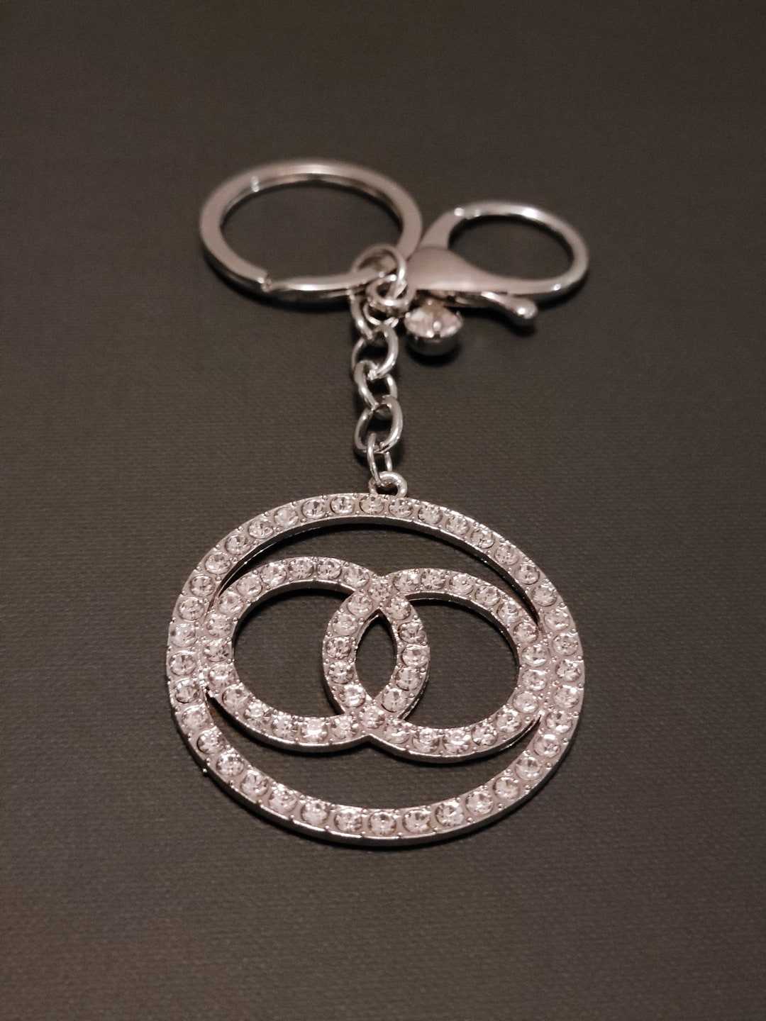 Bling Rhinestone Key Chain W/charm - Etsy