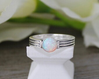 Simple Opal Ring - Etsy