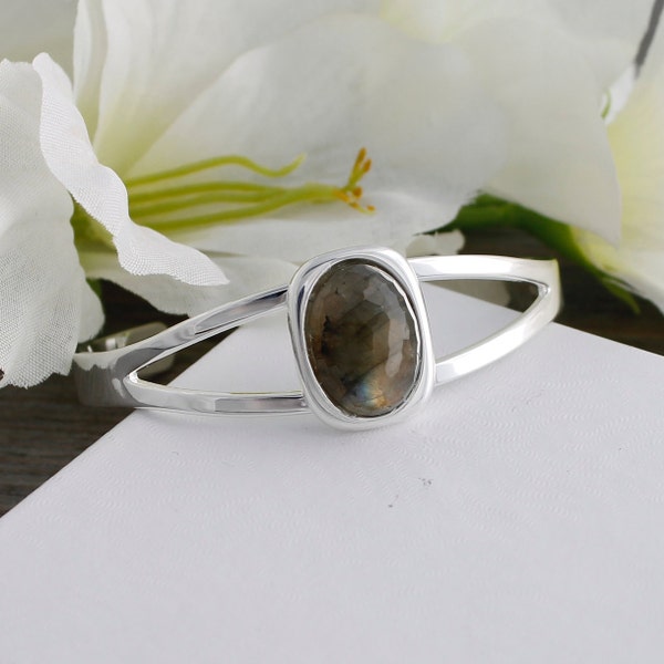 Labradorite Cuff Bracelet - Etsy