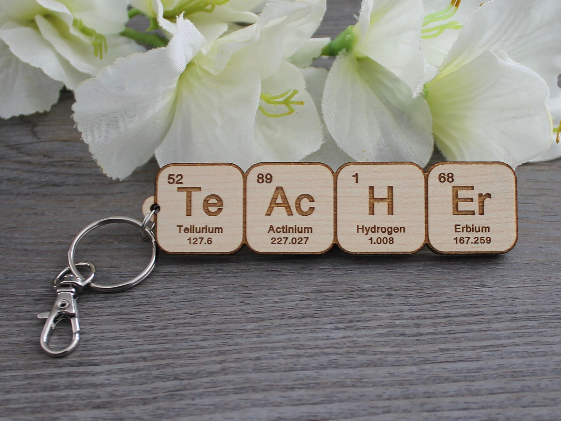 Teacher Key Chain Periodic Table of Elements Key Chain | Etsy
