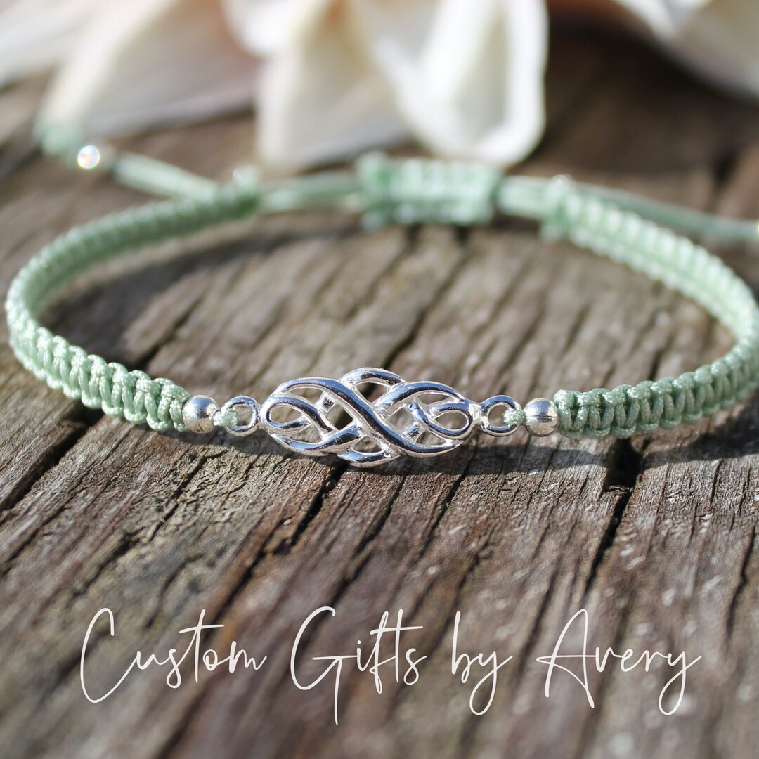 Sterling Silver Celtic Bracelet | Adjustable Celtic Bracelet | Celtic ...