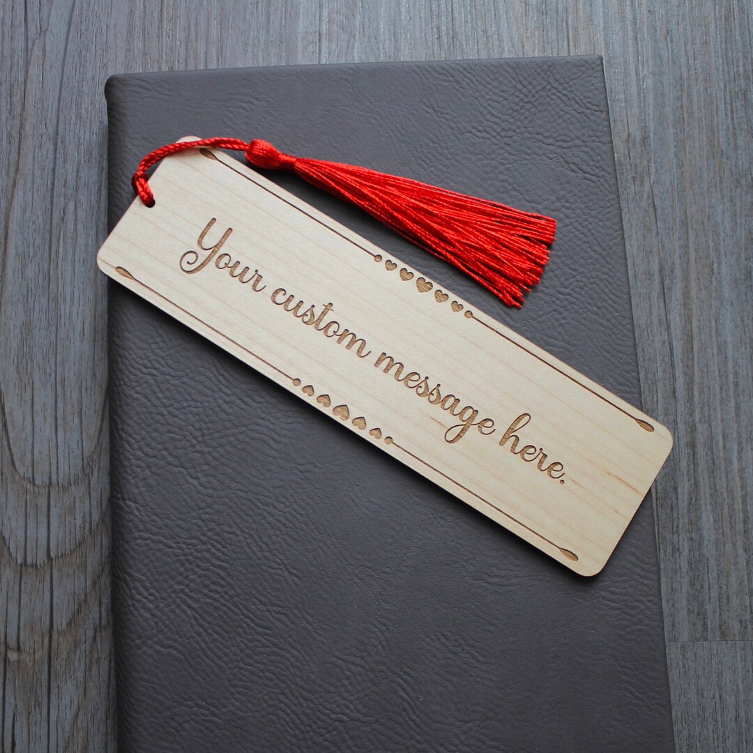 Custom Wooden Bookmark * Personalized Wood Bookmark * Customized ...