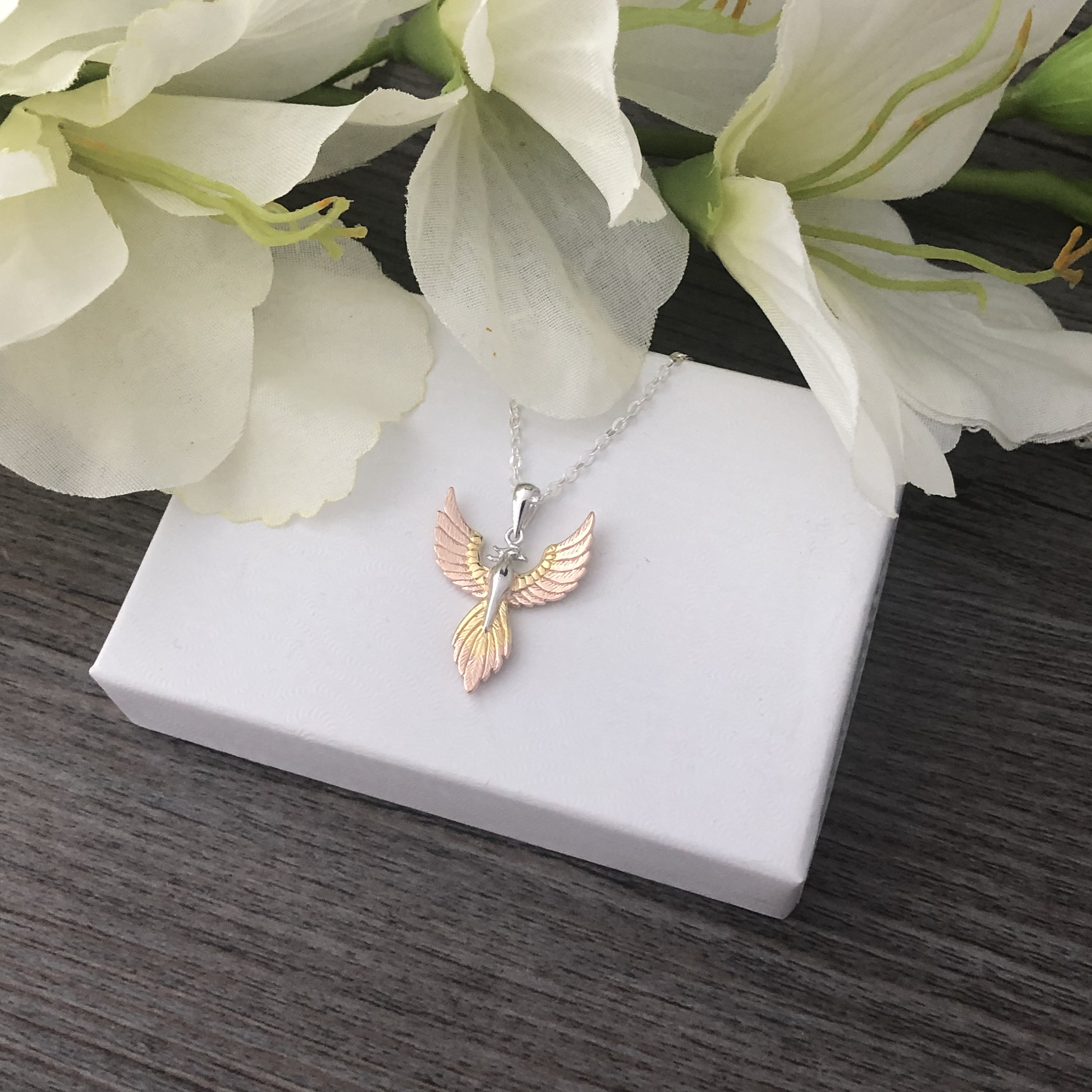 Sterling Silver Phoenix Necklace Phoenix Charm Phoenix - Etsy