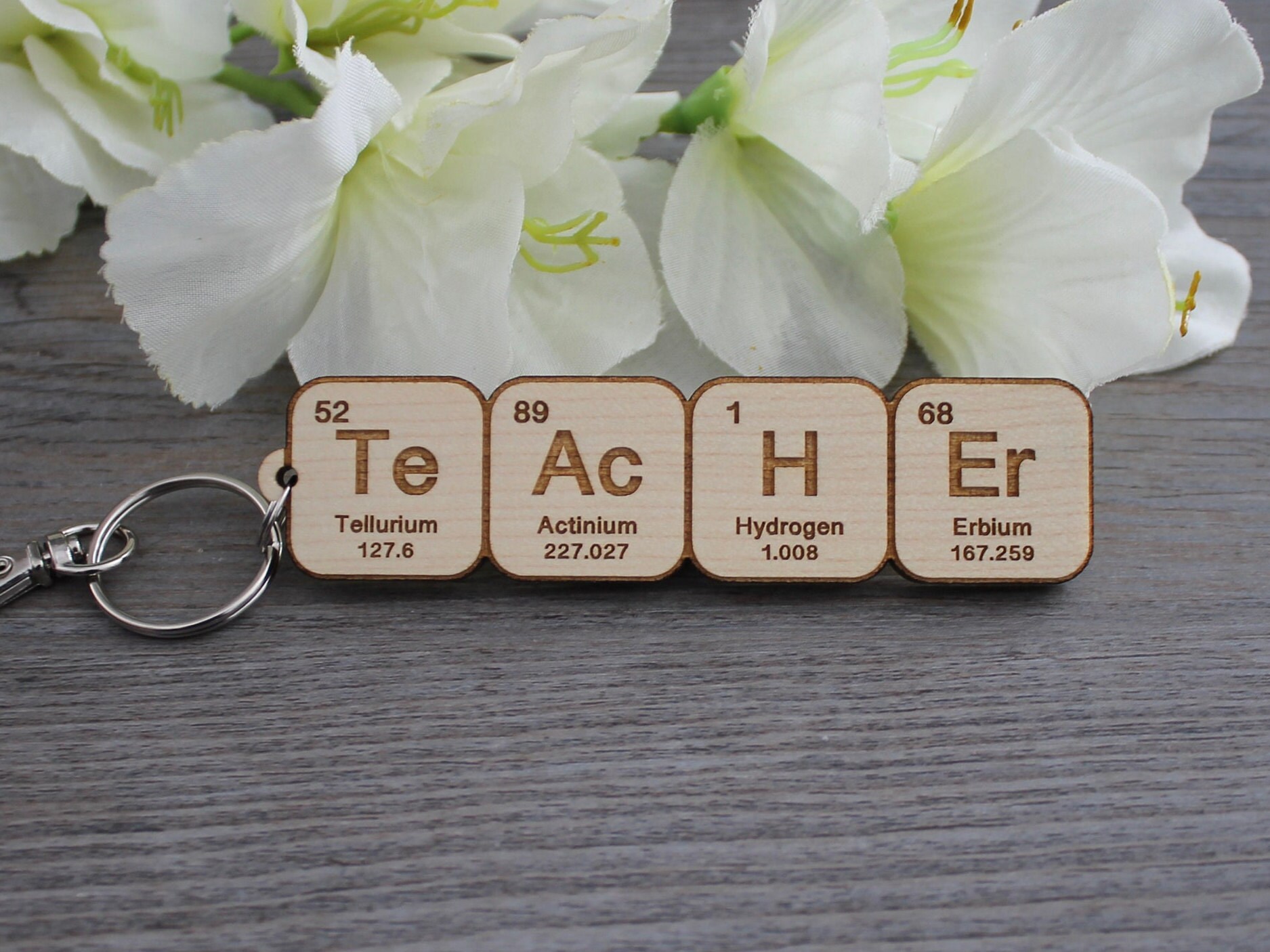 Teacher Key Chain Periodic Table of Elements Key Chain | Etsy
