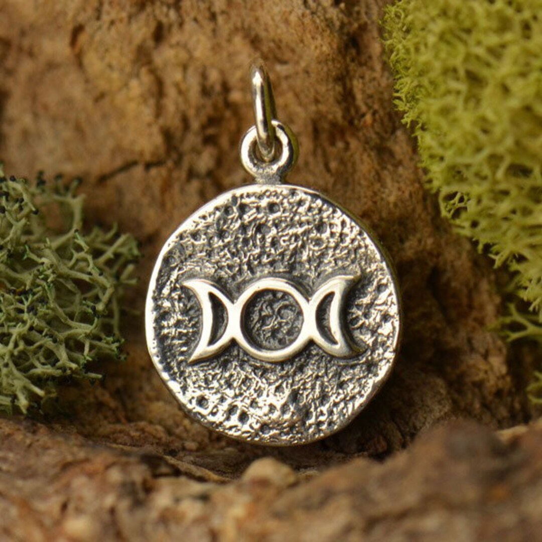 Tiny Triple Goddess Amulet Charm * Sterling Silver Goddess Pendant ...