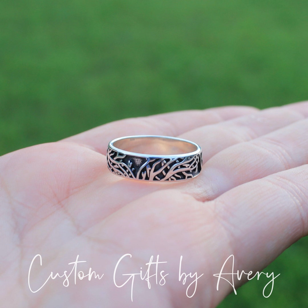925 Sterling Silver Tree of Life Branches Ring * Unisex Band Ring - Etsy